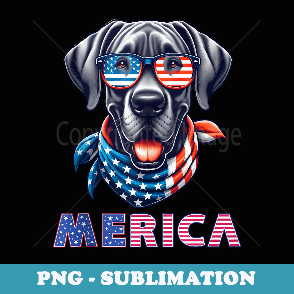 Merica Great Dane American flag Patriotic 4th of July - Prem | Inspire ...