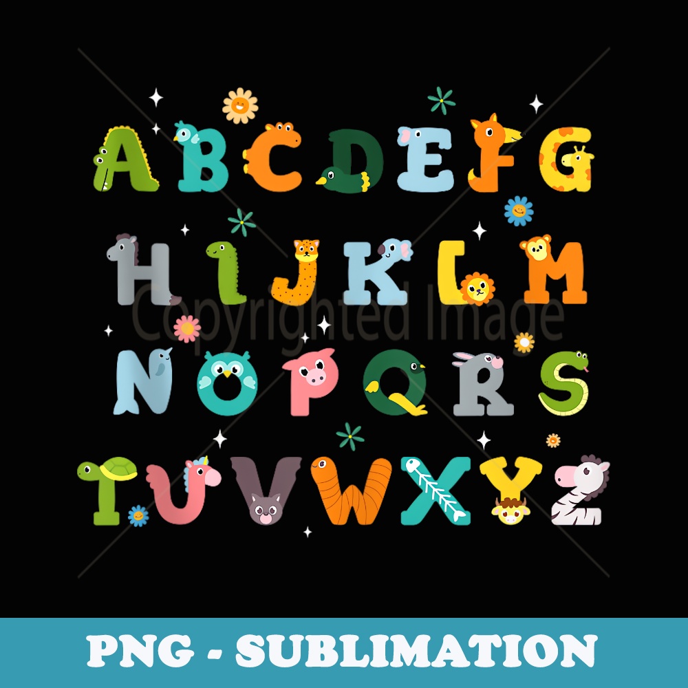 Cute Animal ABCs Alphabet Back To School Boys Girls - Instan | Inspire ...