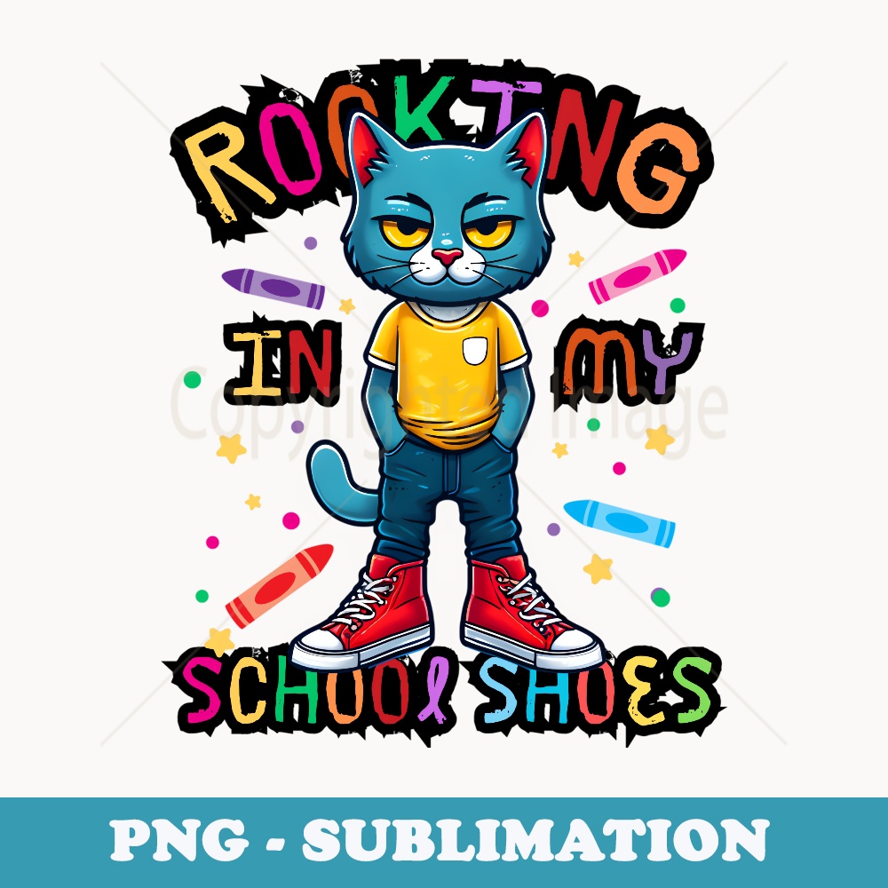 Cat Rocking In My School Shoes Back To School Cat Lover - El | Inspire ...
