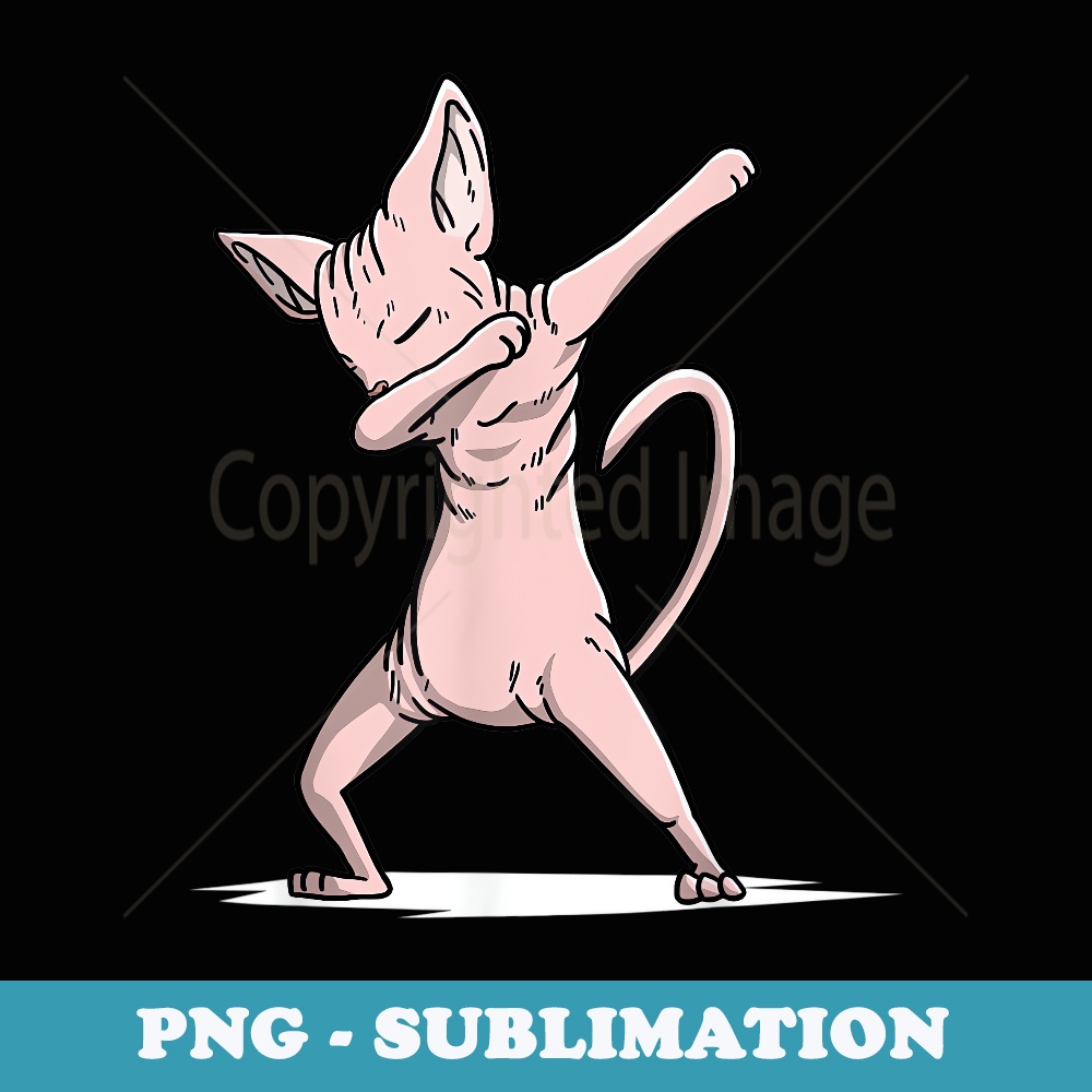 Funny Dabbing Sphynx Cat Dab Dance - PNG Sublimation Digital | Inspire ...