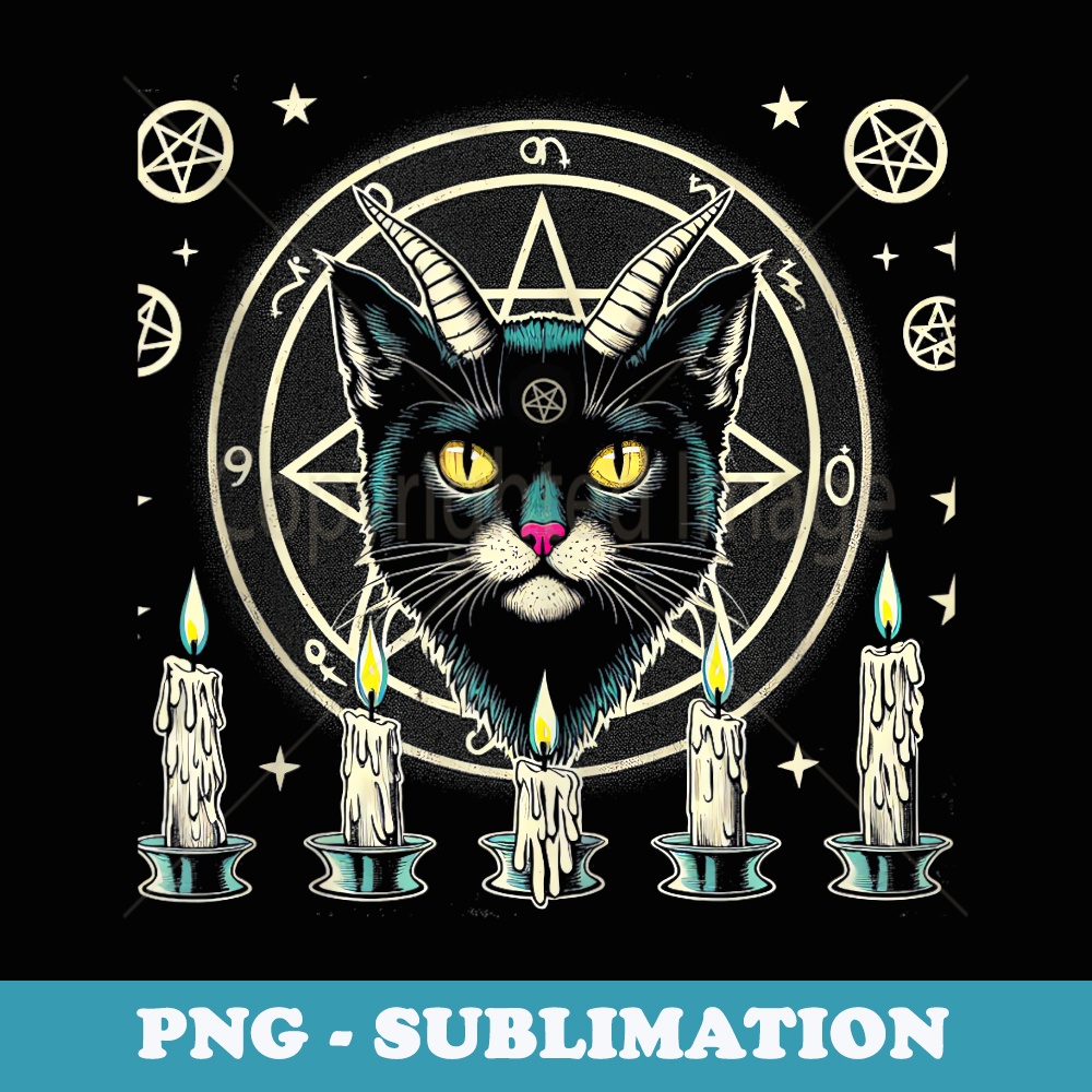Funny Cat Lucipurr Satanic Baphomet Cat Occult Symbol - PNG | Inspire ...