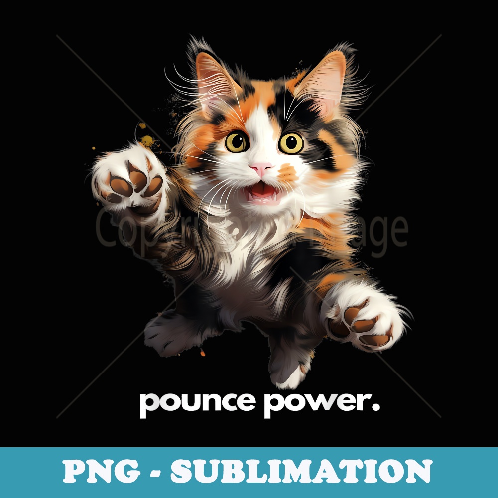 Pounce Power. Cute and Adorable Cat - PNG Transparent Sublim | Inspire ...