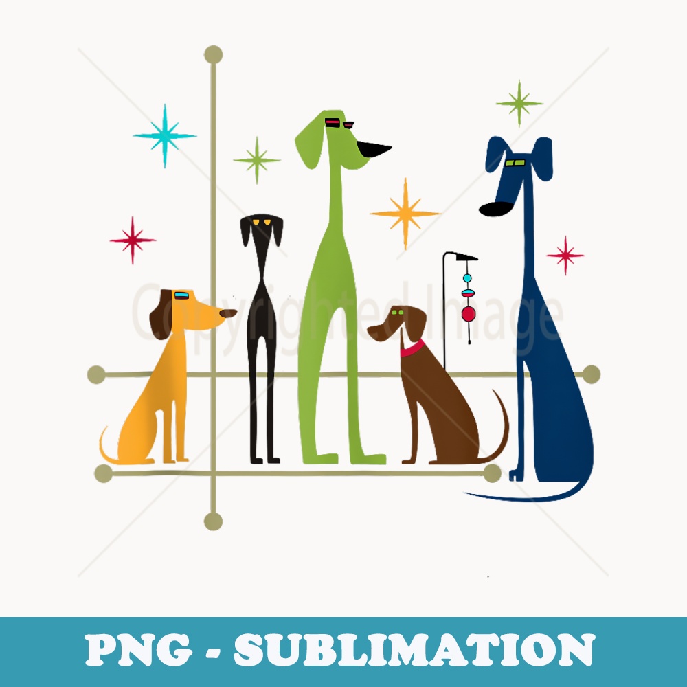 Retro Mid-Century Modern Dogs 50s 60s Style - Exclusive Subl | Inspire ...