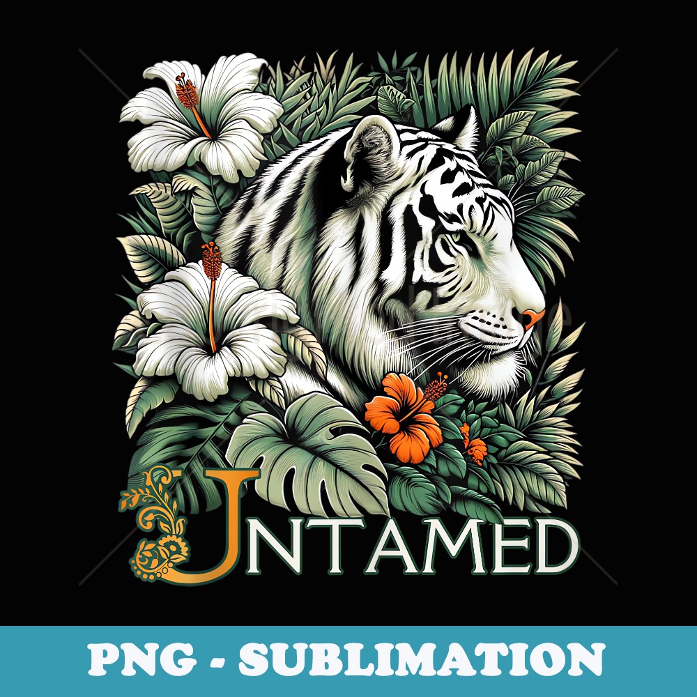 Majestic White Tiger Jungle Graphic Exotic Wildlife Tropical | Inspire ...