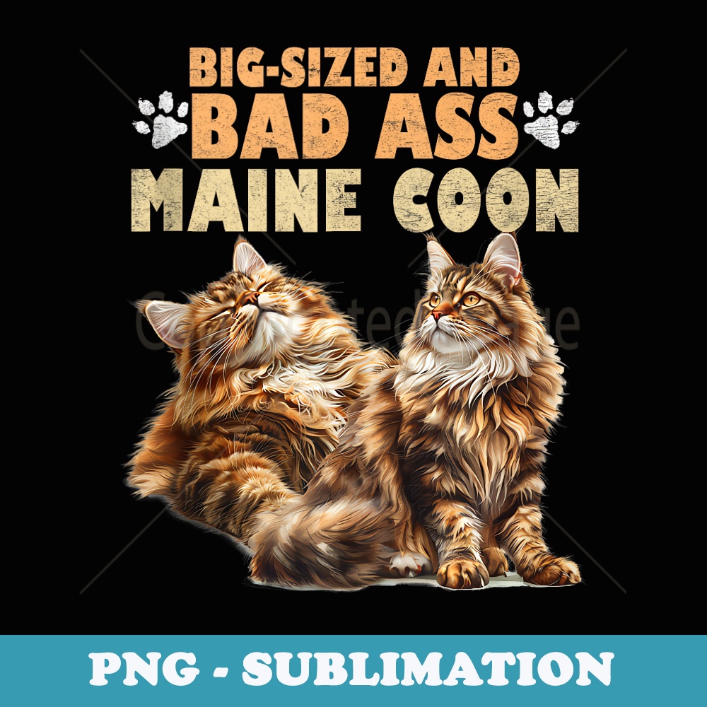 Maine Coon BIG SIZED AND BAD ASS Funny Maine Coon - Digital | Inspire ...