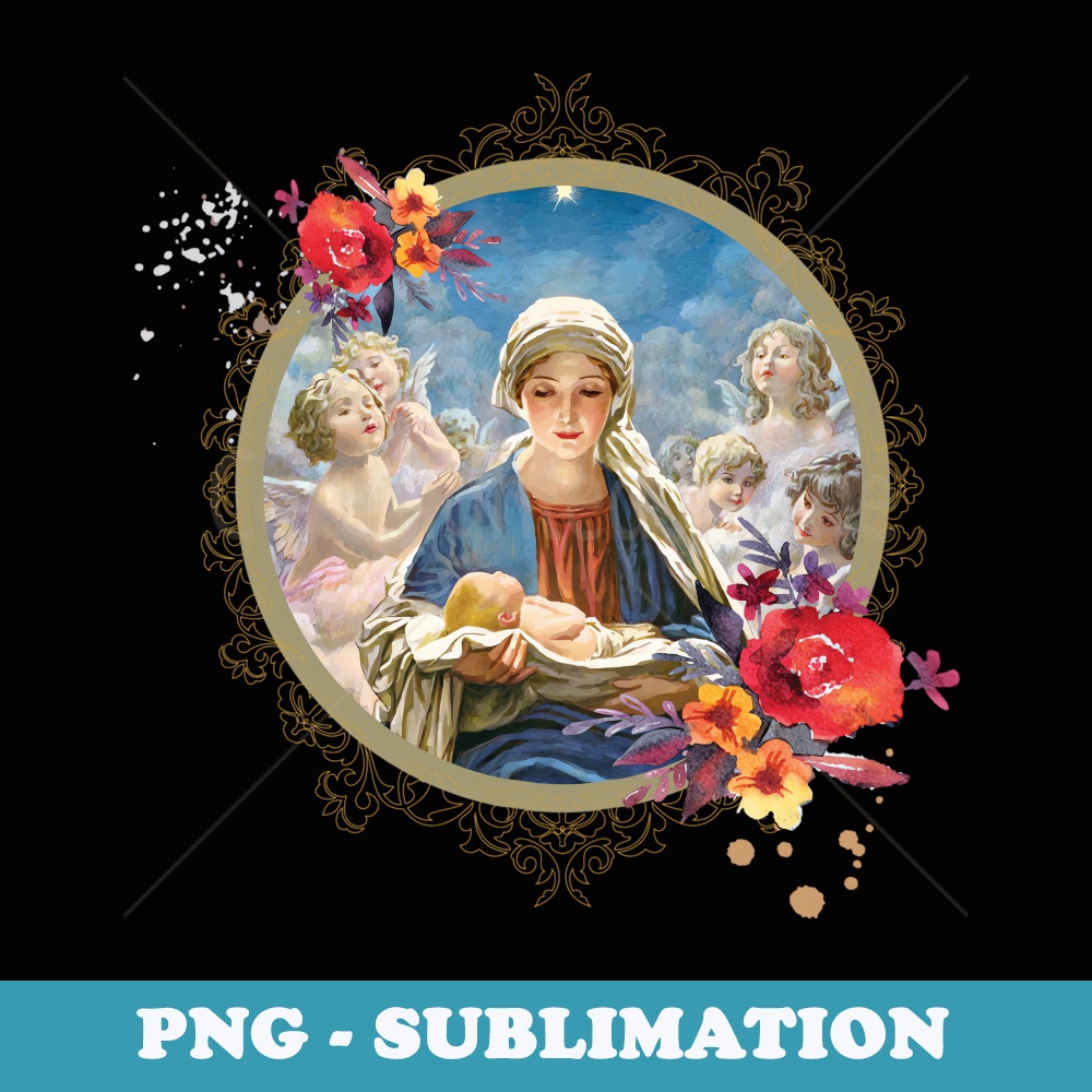 Christmas Nativity Star Blessed Mother Mary Jesus Catholic - | Inspire ...