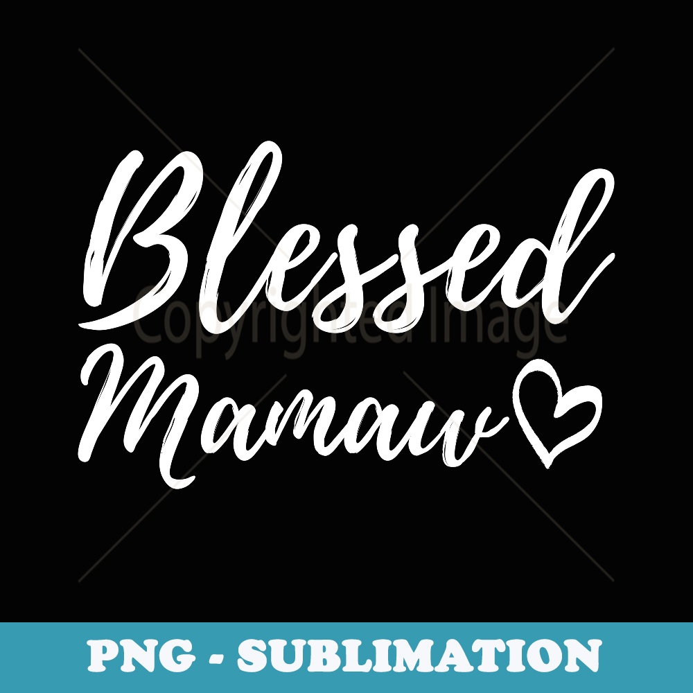 Blessed Mamaw Sleeve Christmas Family Pjs - Premium Sublimat | Inspire ...