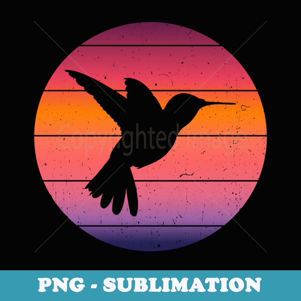 Hummingbird Bird Vintage Bird Design Vintage Sunset - Retro | Inspire ...