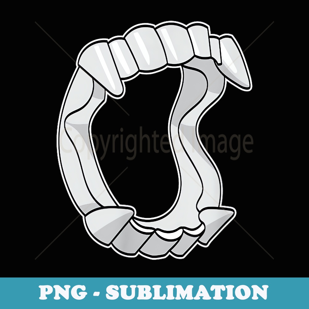 Plastic Vampire Fangs Vintage Halloween - Retro PNG Sublimat | Inspire Uplift