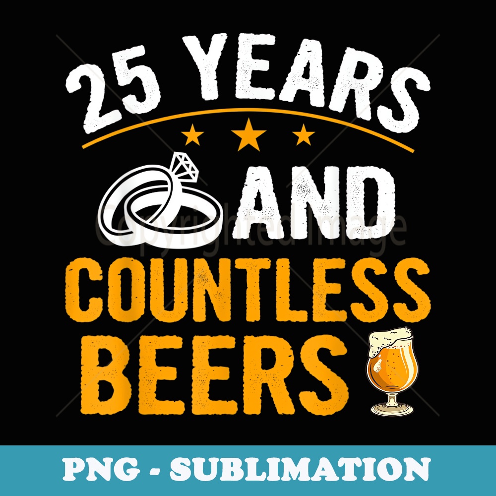 25 Years and Countless Beers 25th Wedding Anniversary Couple | Inspire ...