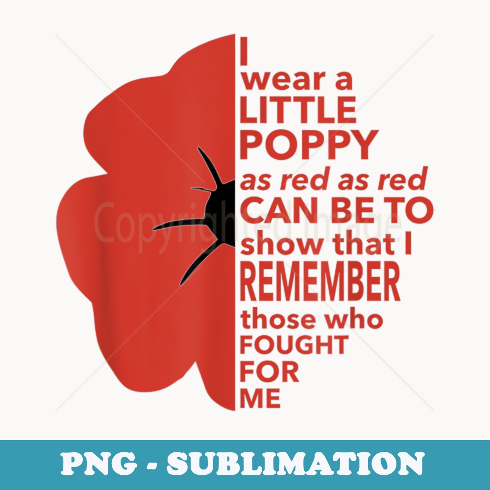 Poppy Poem For Anzac Day - Exclusive PNG Sublimation Downloa | Inspire ...