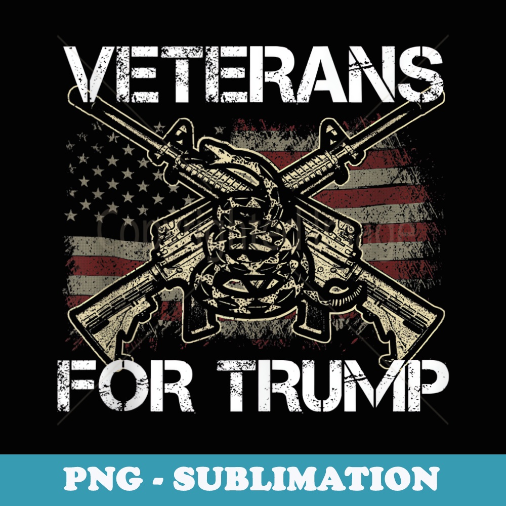 Veterans For Trump Military Veteran USA Flag 4th July - Eleg | Inspire ...