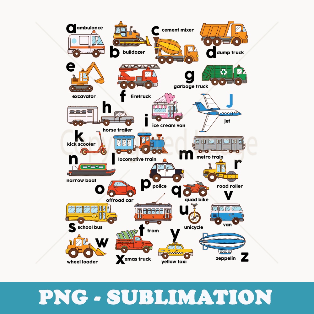 Alphabet Vehicles ABC Construction Truck Teachers Boy - Inst | Inspire ...