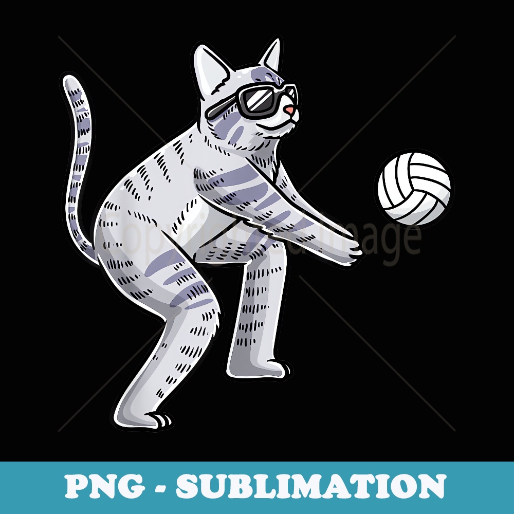 Funny Cat Lover Pet Kittens Volleyballer Volleyball Player - | Inspire ...