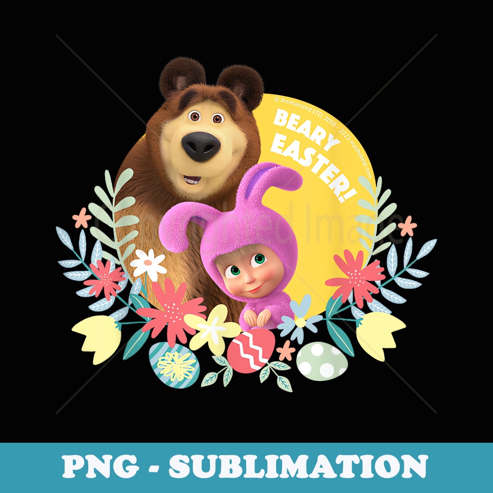 Masha and the Bear Beary Easter - Modern Sublimation PNG Fil | Inspire ...