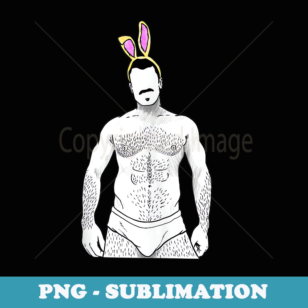 Easter Gay Bunny Ears Man Bear Kink Fetish BDSM Gay Mustache | Inspire ...
