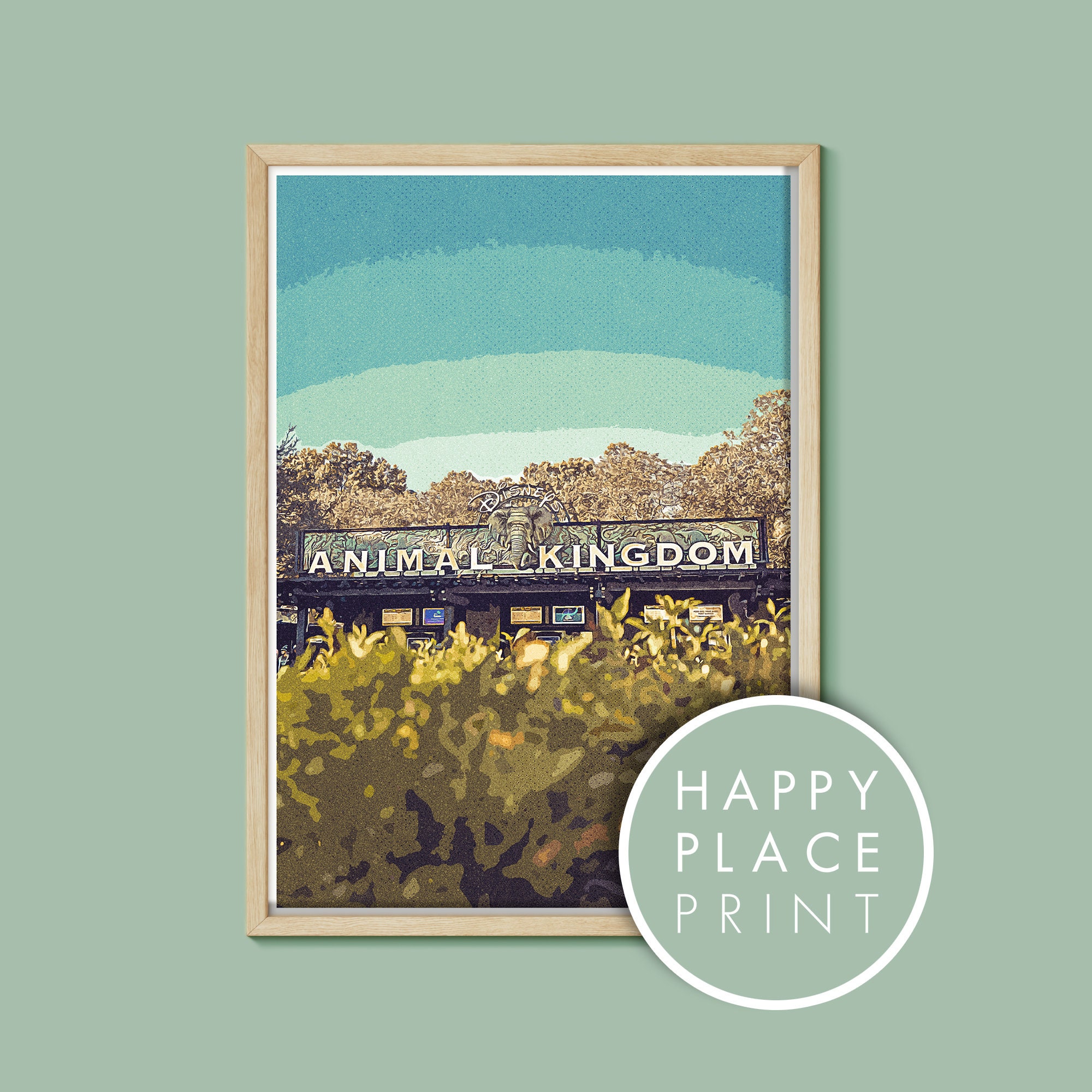 Animal Kingdom Retro Poster, Disney Print, Walt Disney World | Inspire ...