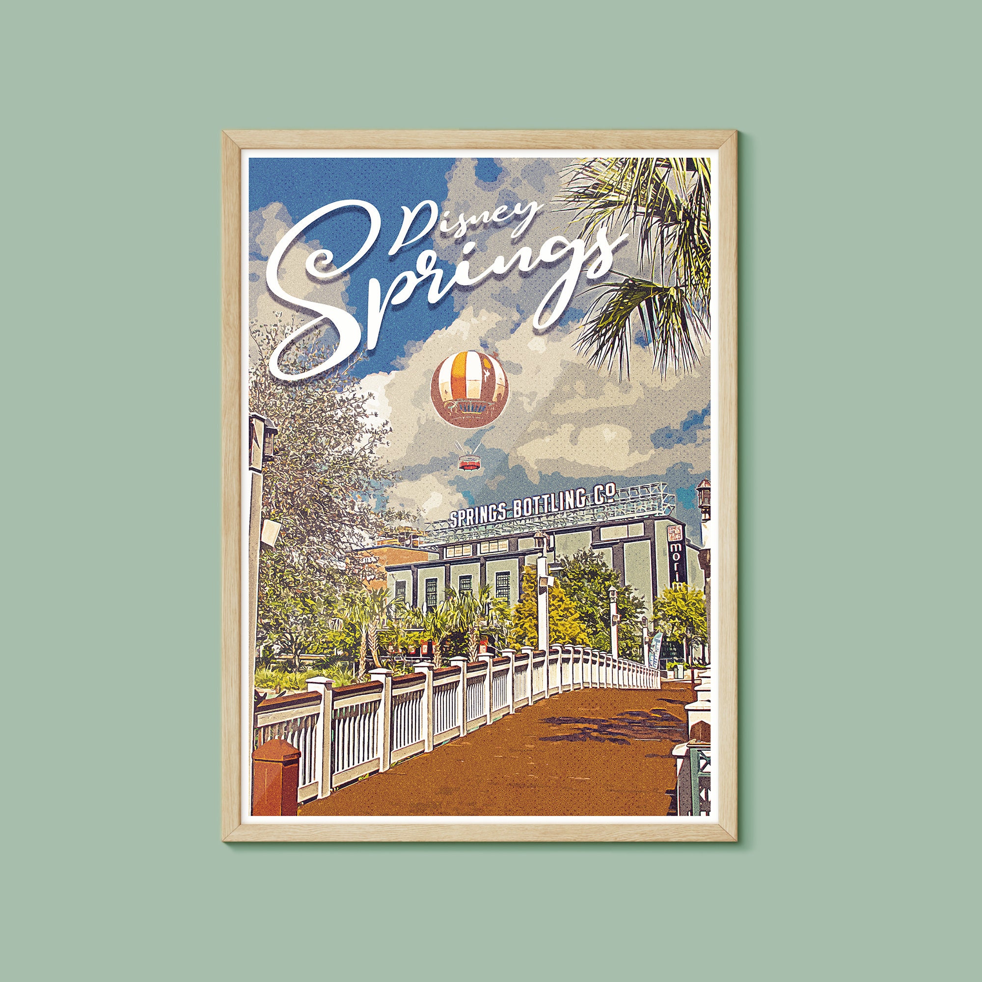 Disney Springs Retro Poster, Disney Print, Walt Disney World | Inspire ...