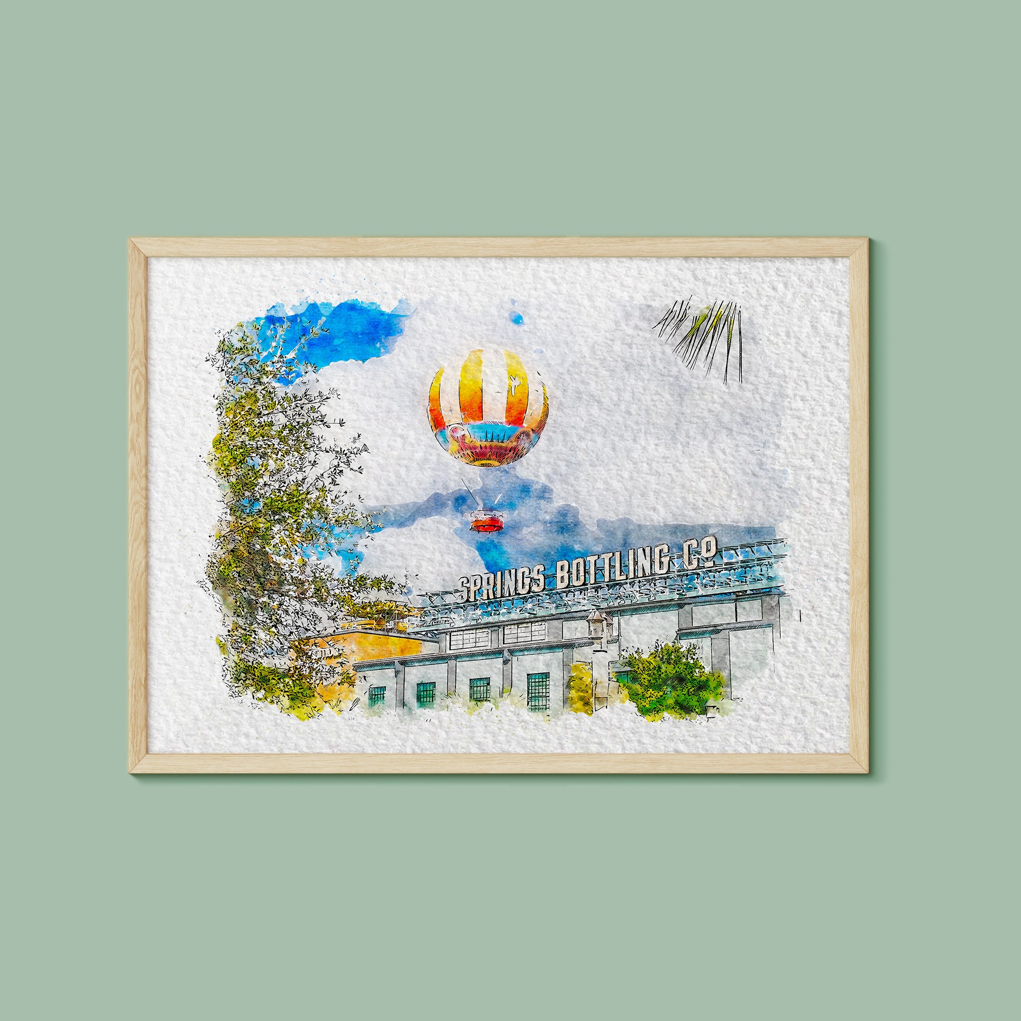 Disney Springs Watercolour Print, Disney Print, Walt Disney | Inspire ...