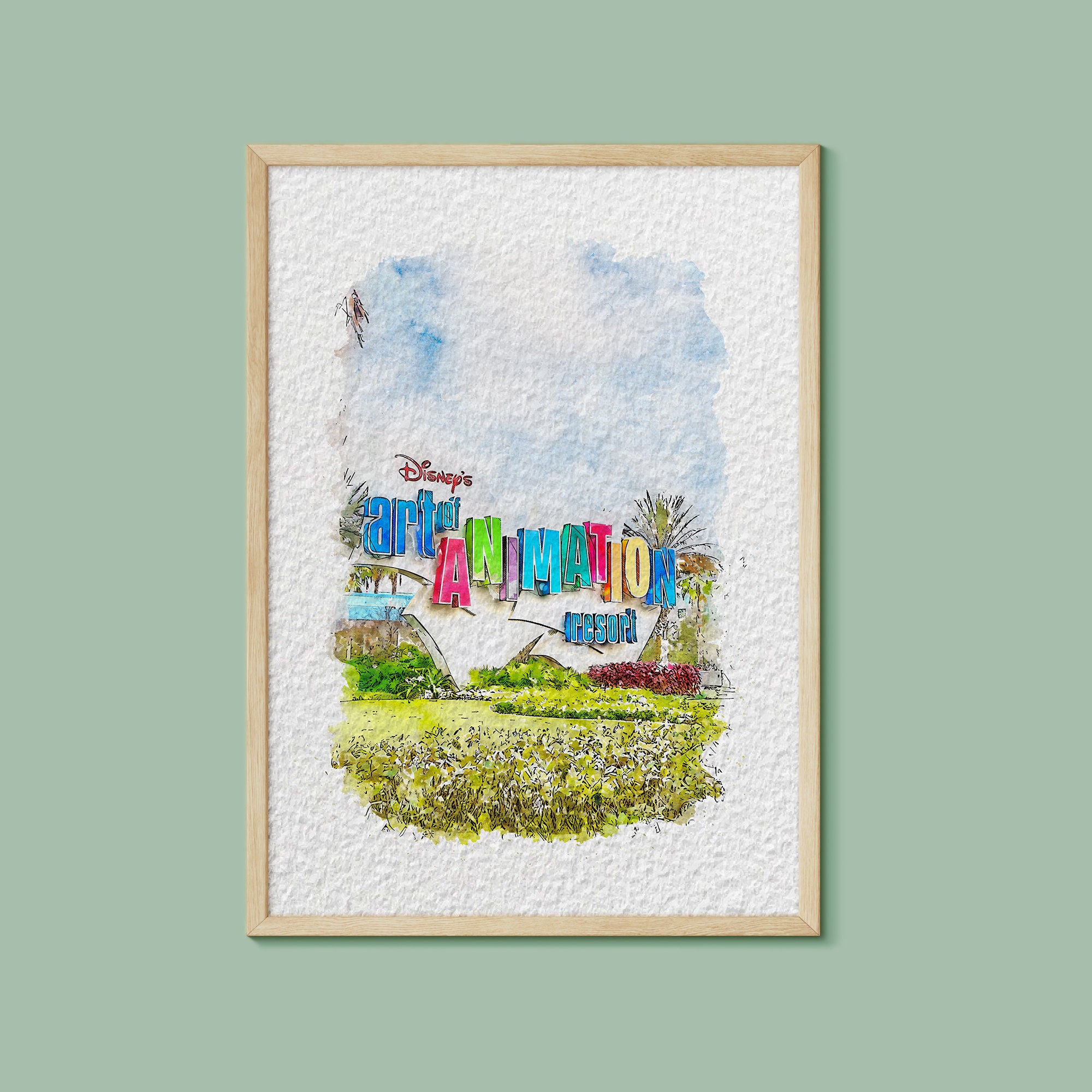 Disney's Art of Animation Resort Watercolour Print, Disney P | Inspire ...