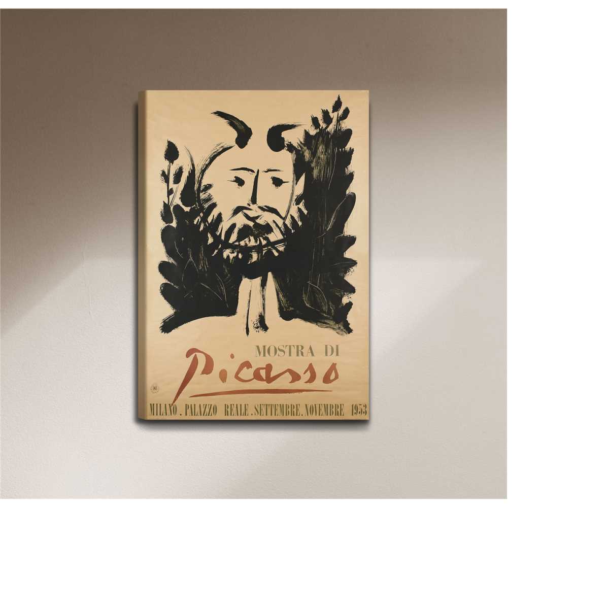 Pablo Picasso Faun Vintage Poster Print Canvas, Picasso Exhi | Inspire ...