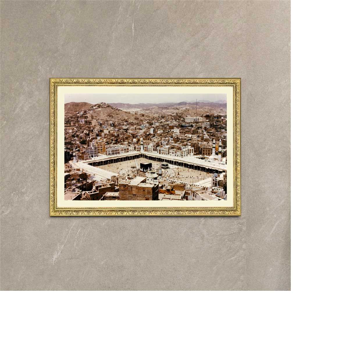 Old Photos from Al-Haram Mosque Photo Print Canvas, The Kaab | Inspire ...