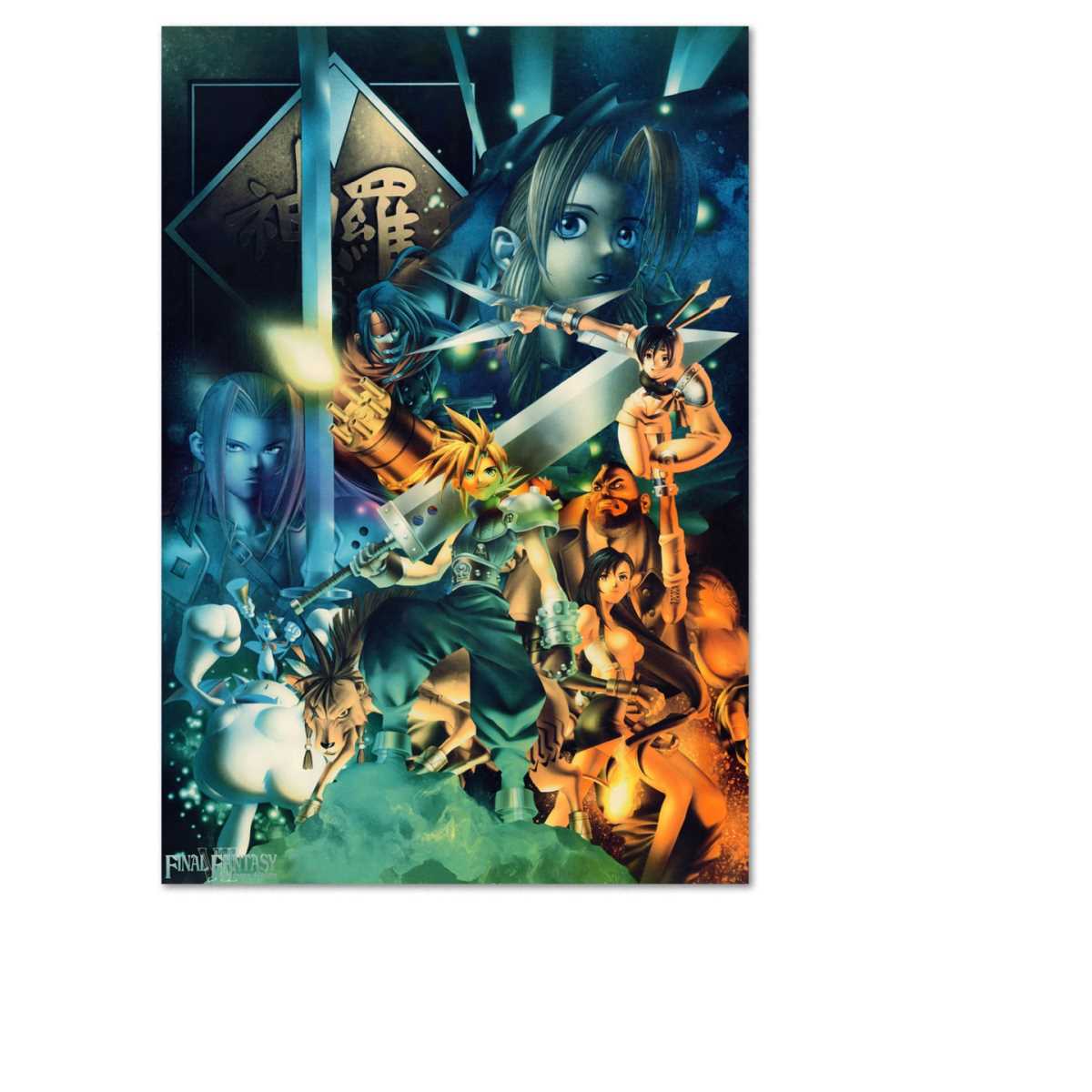 Final Fantasy VII (7) Poster | Retro Characters Box Art | Hi | Inspire ...