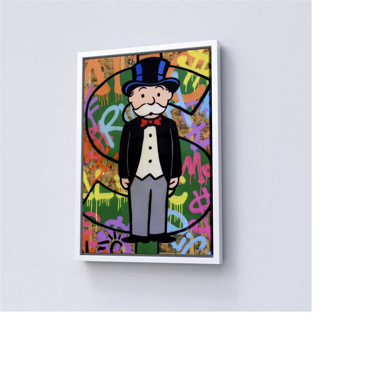 Alec Style Mr. Monopoly, Money Pop Art Luxury Canvas Print, | Inspire ...