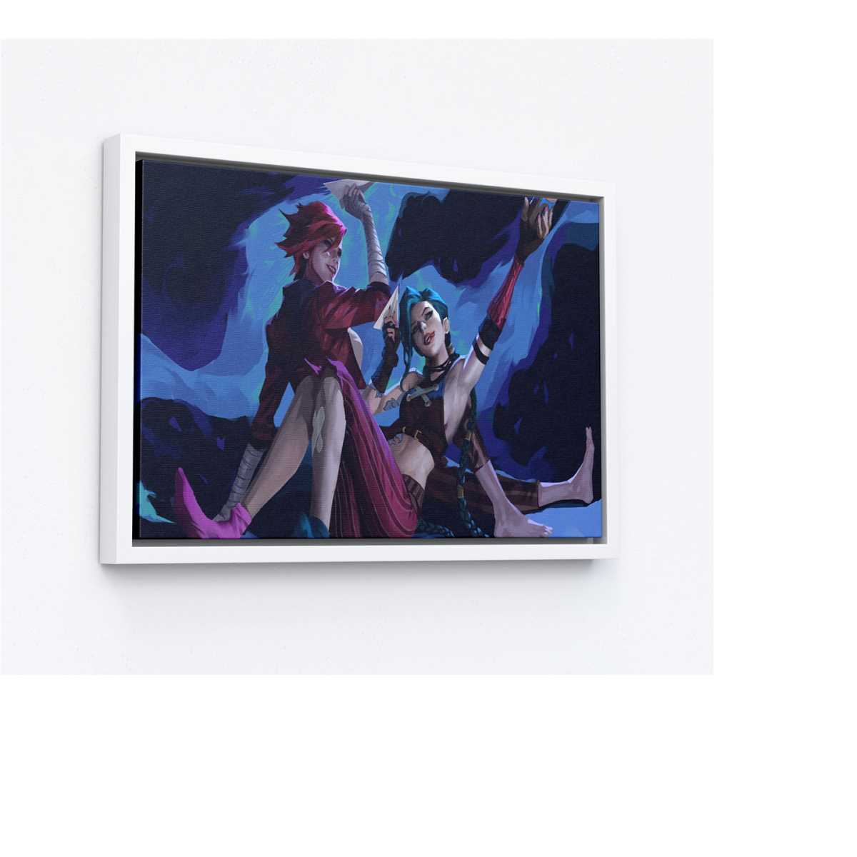 Jinx and Vi Fight,League of Legends Arcane, Poster, LOL Artw | Inspire ...