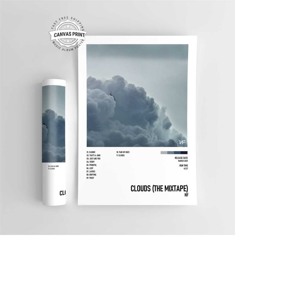 Clouds (The Mixtape)-NF Music Album Poster / High Quality Mu | Inspire ...
