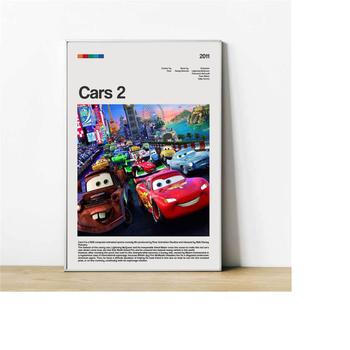 Cars 2- Kids poster movie, wall art, art decoration, movie c | Inspire ...
