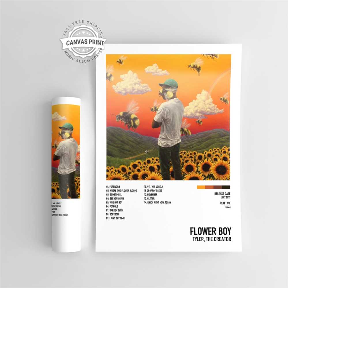 Flower Boy-Tyler, the Creator Music Album Poster / High Qual | Inspire ...