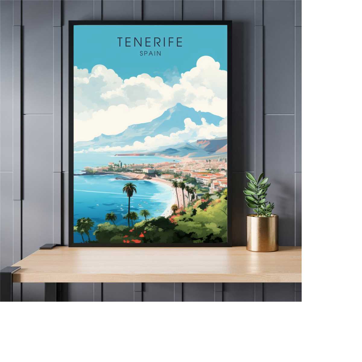 Tenerife Poster | Tenerife print | Tenerife Beach | Inspire Uplift