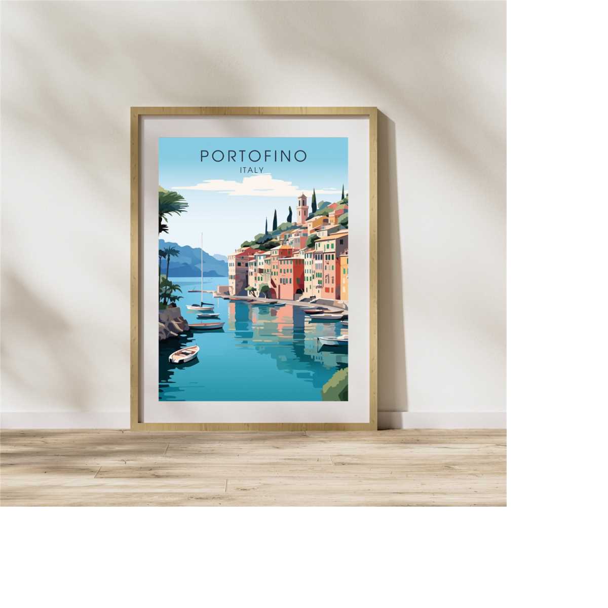 Portofino poster | travel Poster Italy | Portofino tavel pri | Inspire ...