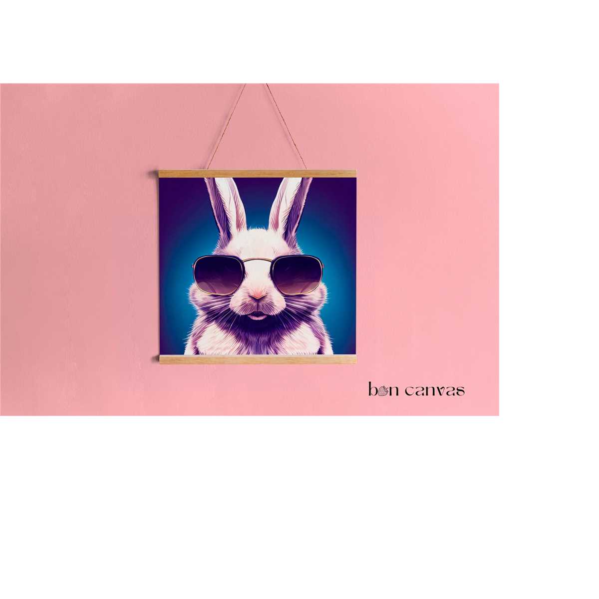 Cool Rabbit Wall Art, Rabbit Canvas, Rabbit with Glasses, Ra | Inspire ...