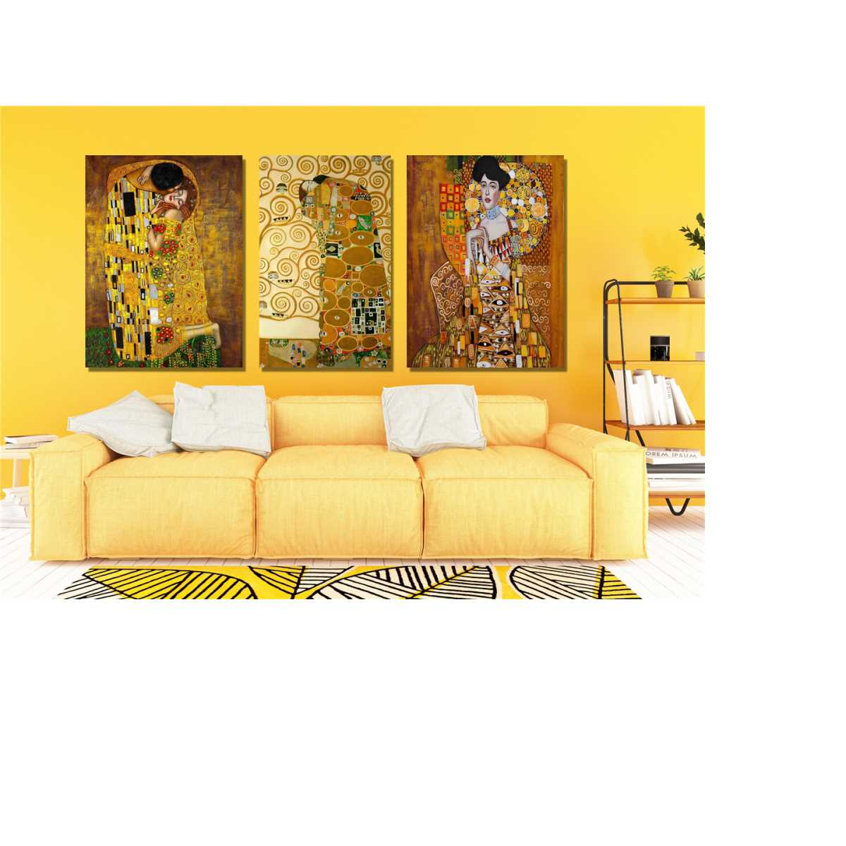 Set of 3 Gustav Klimpt Paintings, Gustav Klimpt Paintings Ca | Inspire ...