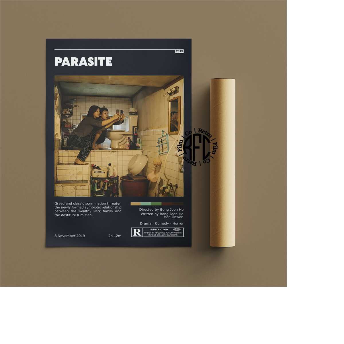 Parasite Retro Vintage Poster | Minimalist Movie Poster | Re | Inspire ...