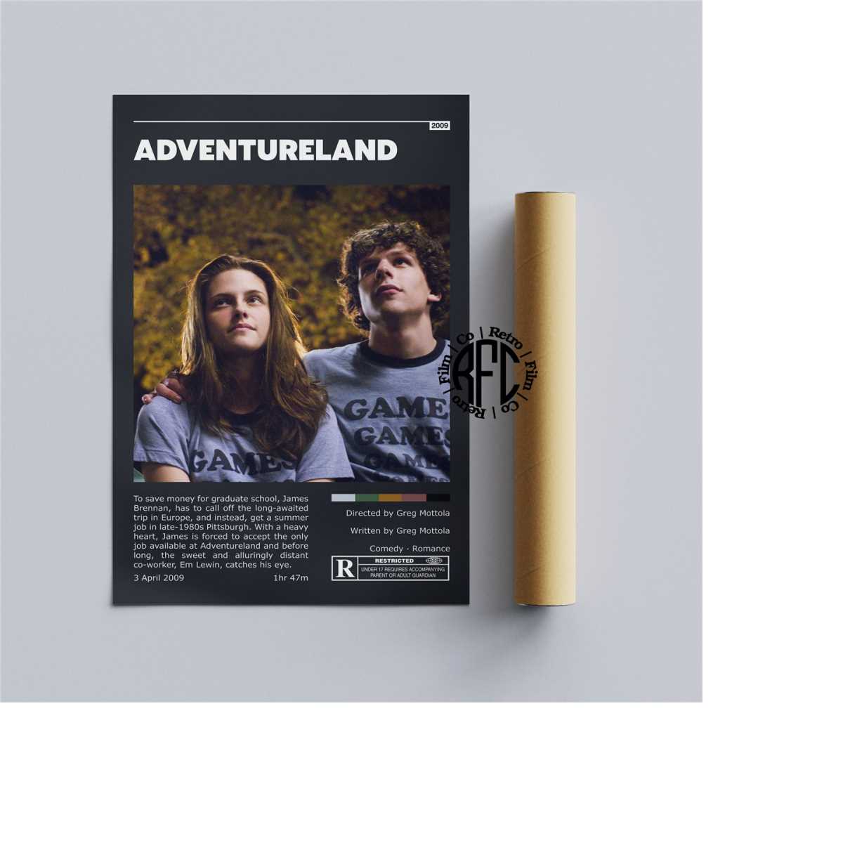 Adventureland Retro Vintage Poster | Minimalist Movie Poster | Inspire ...