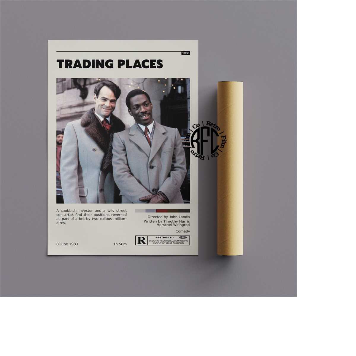 Trading Places Retro Vintage Poster | Minimalist Movie Poste | Inspire ...