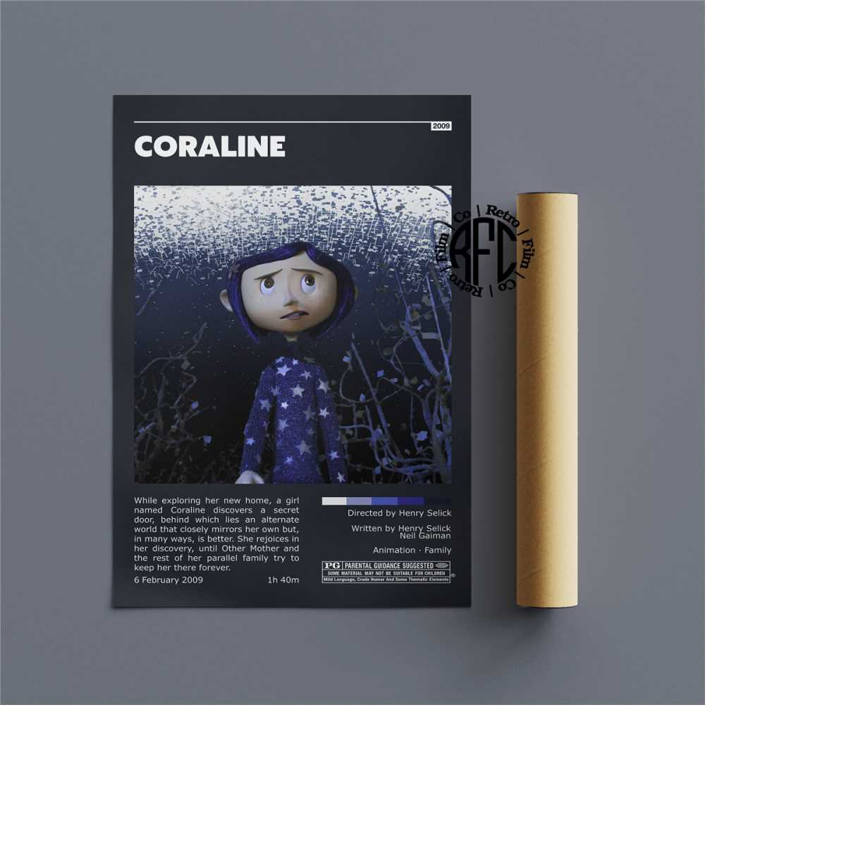 Coraline Retro Vintage Poster | Minimalist Movie Poster | Re | Inspire ...