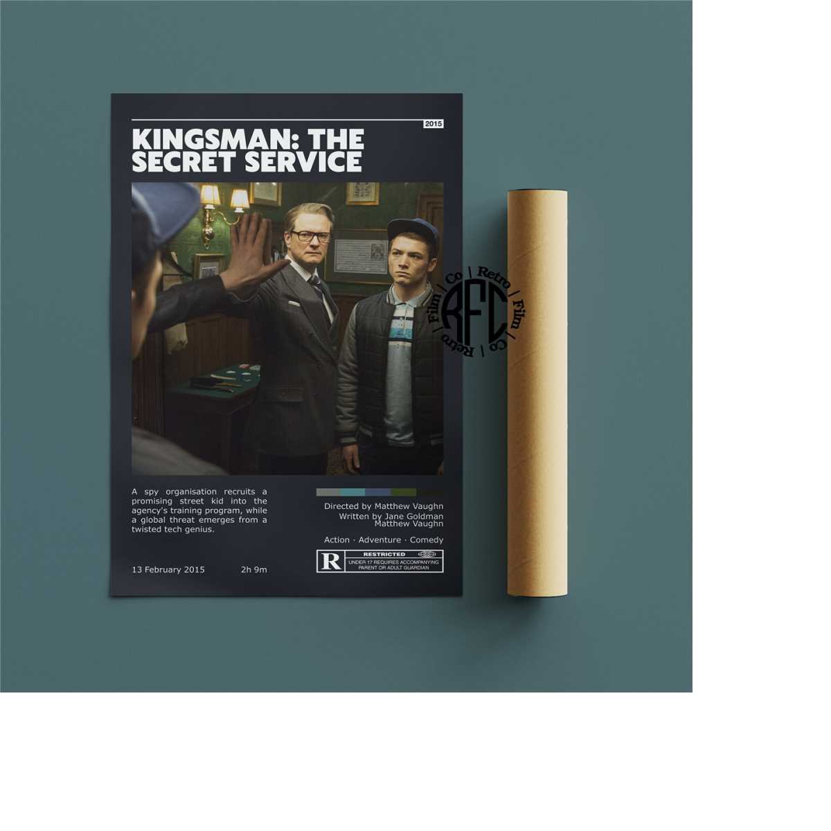 Kingsman The Secret Service Retro Vintage Poster | Minimalis | Inspire ...
