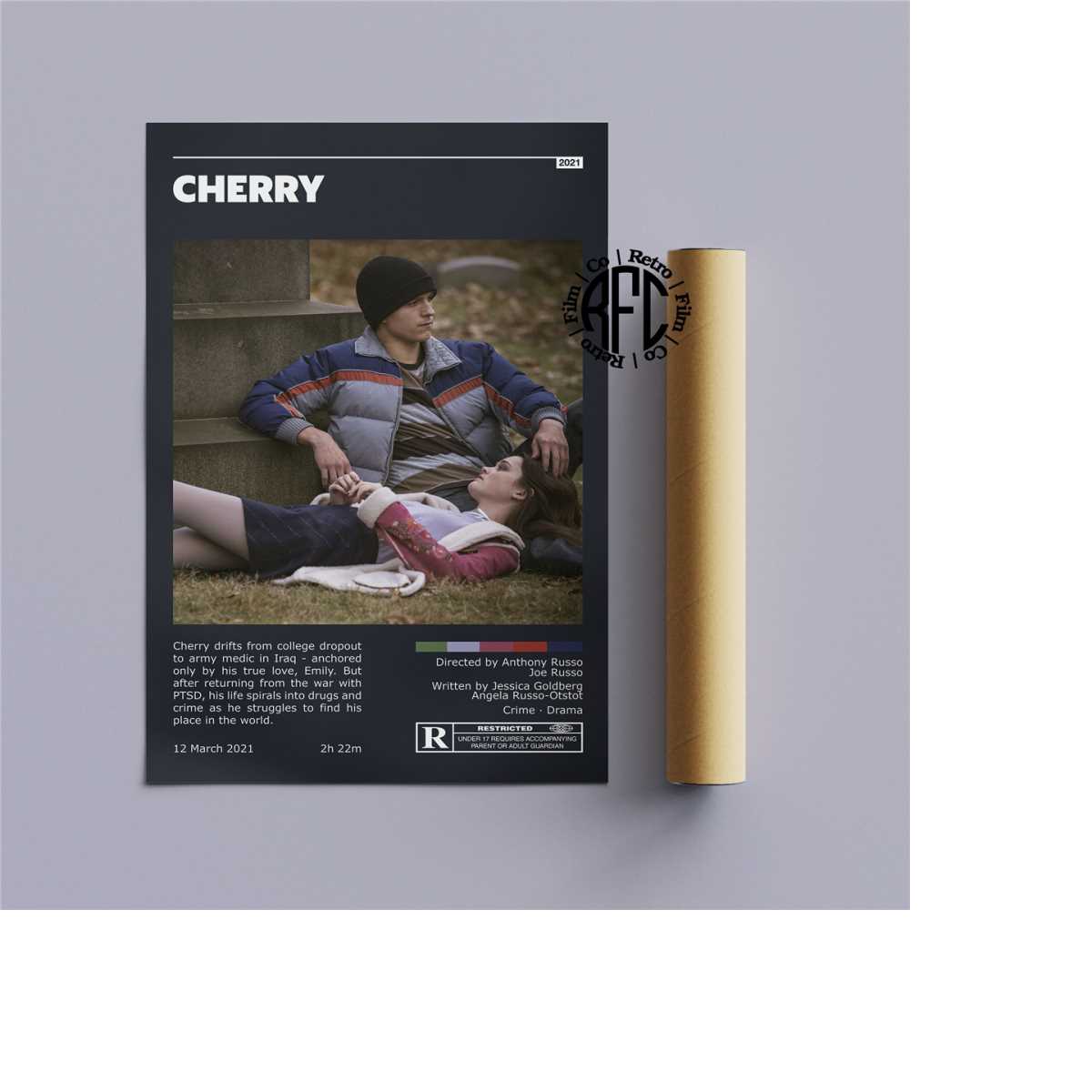 Cherry Retro Vintage Poster | Minimalist Movie Poster | Retr - Inspire ...