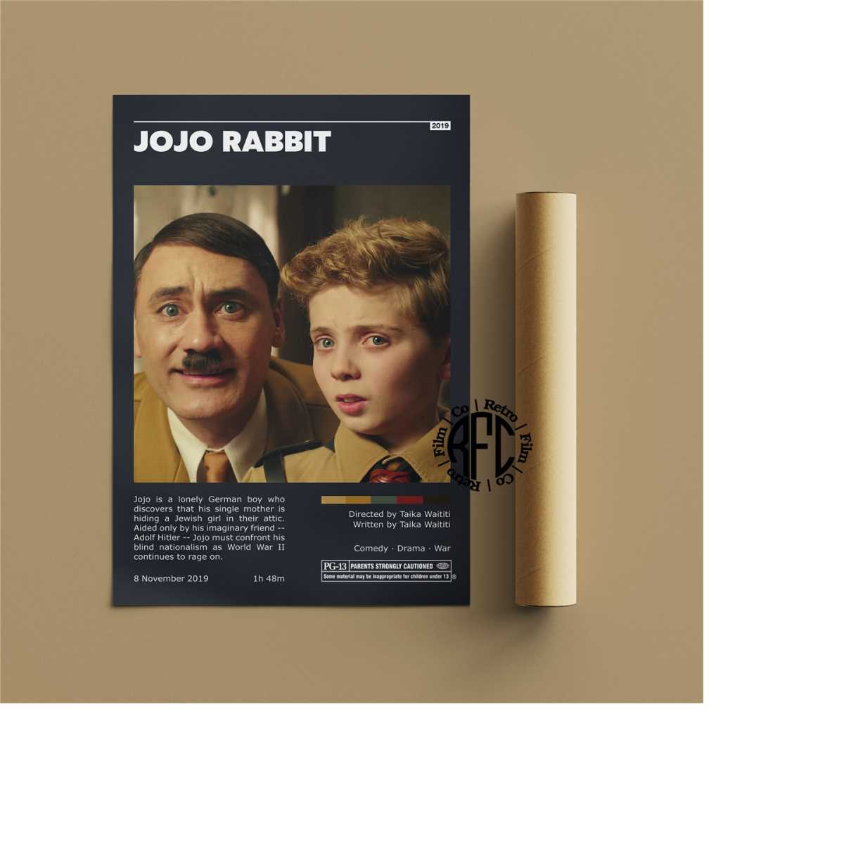 Jojo Rabbit Retro Vintage Poster | Minimalist Movie Poster | | Inspire ...