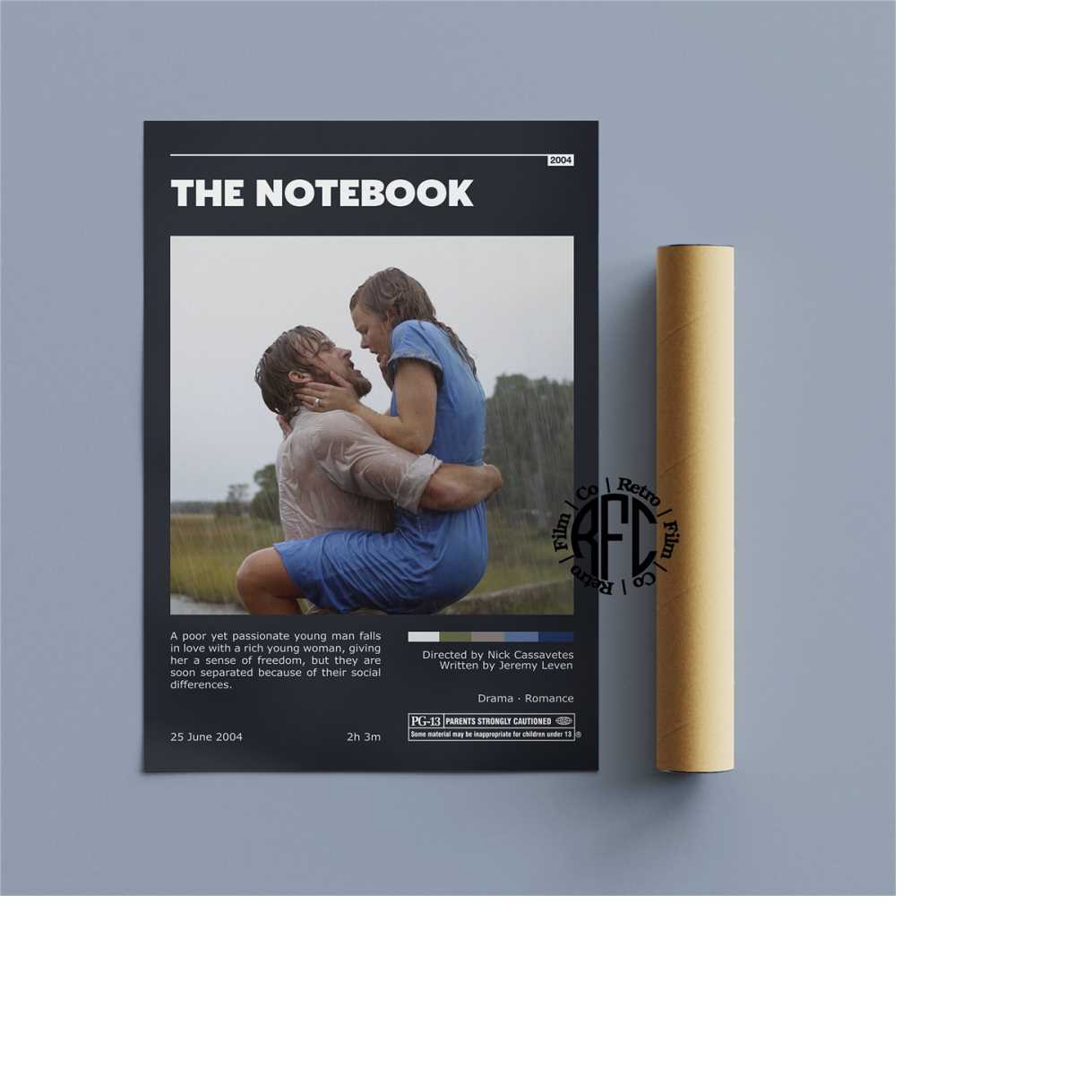 The Notebook Retro Vintage Poster | Minimalist Movie Poster - Inspire ...