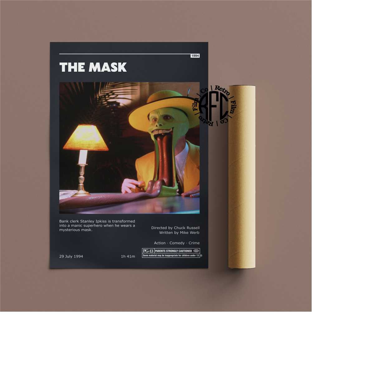 The Mask Retro Vintage Poster | Minimalist Movie Poster | Re - Inspire ...