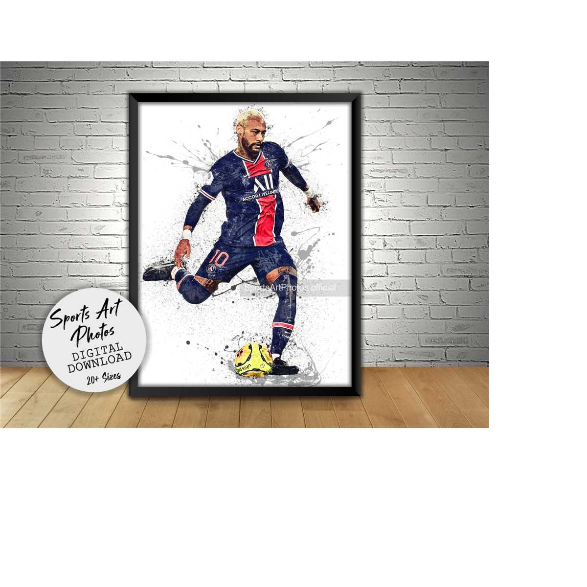 Neymar Jr Poster, PSG, Paris Saint-Germain, Wall Art Printab | Inspire ...