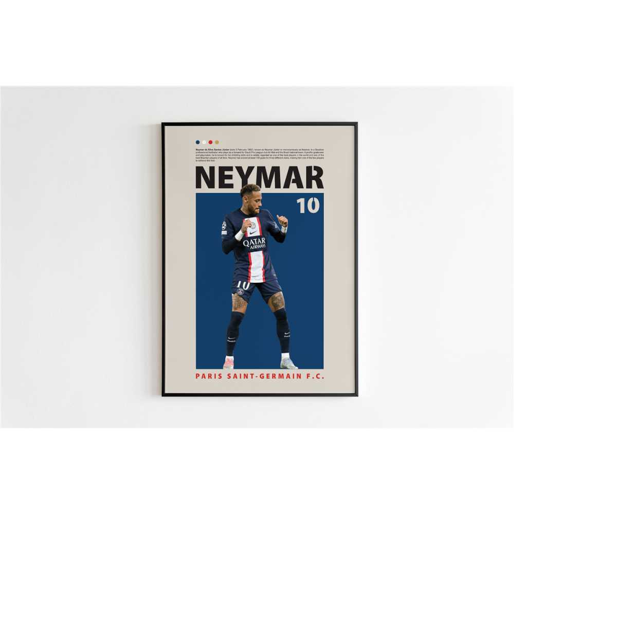 Neymar Poster, Paris Saint-Germain Poster Minimalist, Neymar | Inspire ...