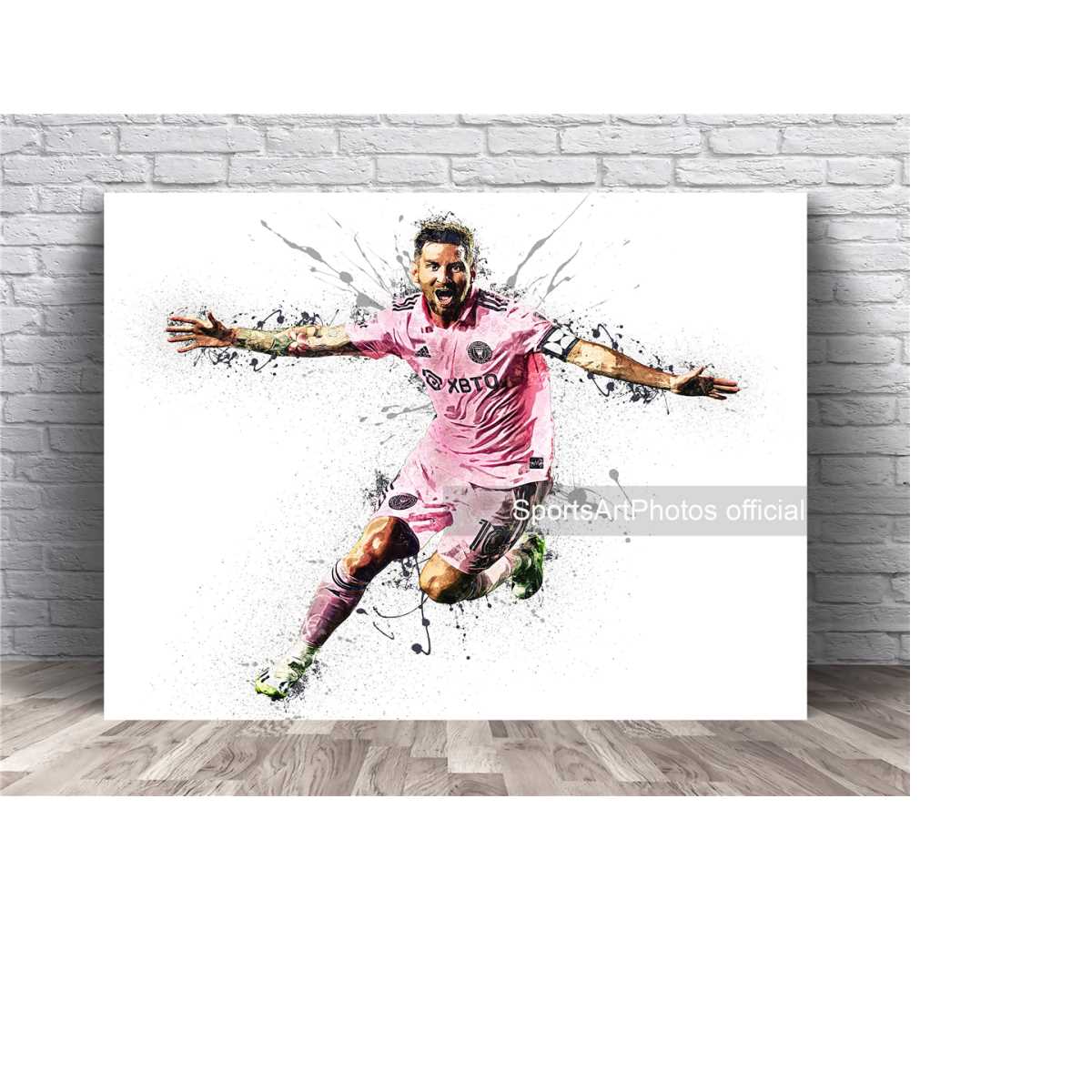 Lionel Messi Poster, Inter Miami, Canvas Wrap, Wall Art Prin - Inspire ...