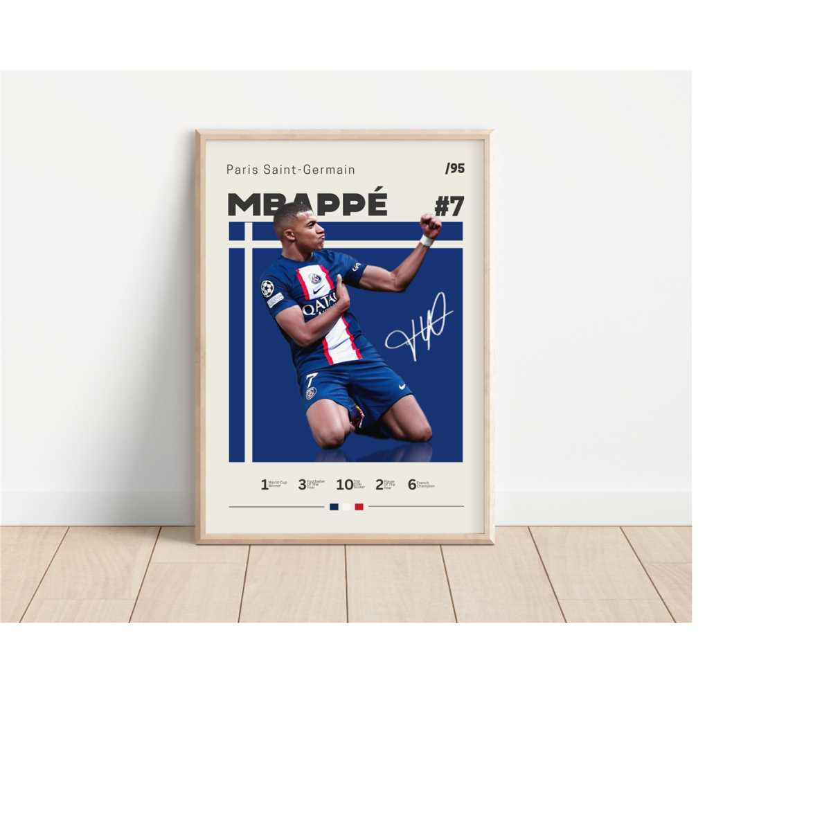 Kylian Mbappe Poster, Paris Saint Germain Football Print, Fo | Inspire ...