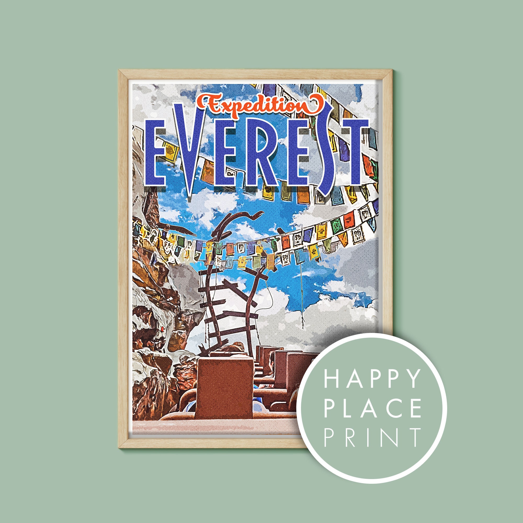 Expedition Everest Retro Poster Print, Disney Print, Walt Di | Inspire ...